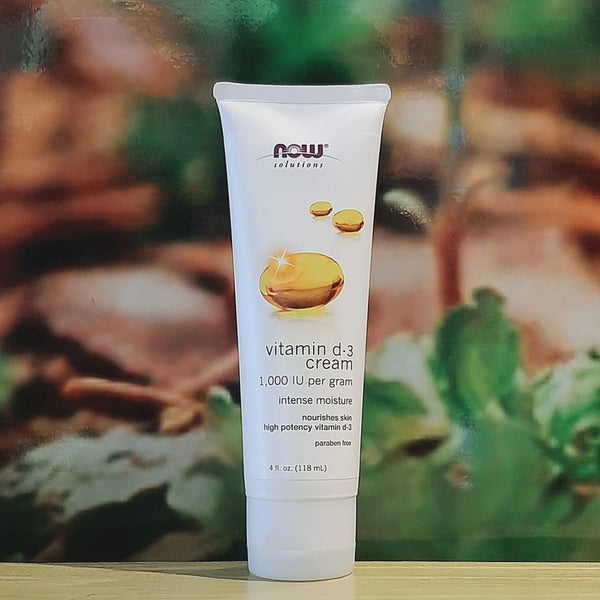 NOW Vitamin D3 Cream 1000iu per gram 118ml – Emagenes Health Shop